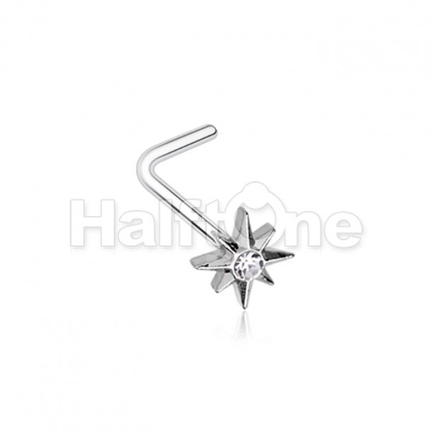 Twinkle Little Star Gem L-Shape Nose Ring